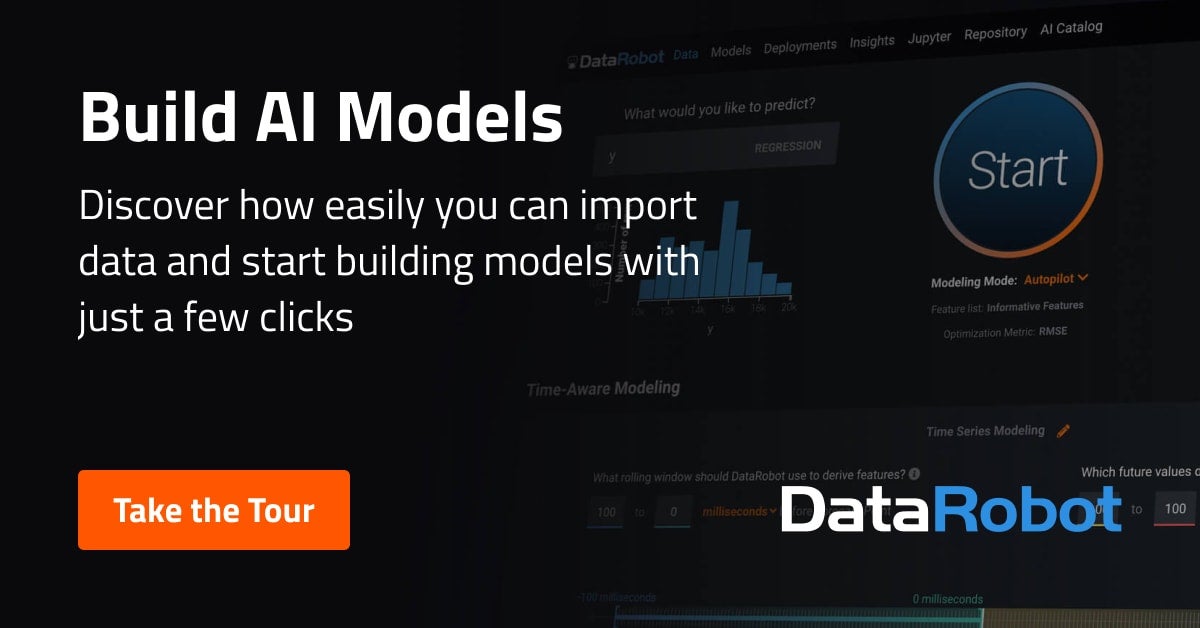 Create AI Models | DataRobot Tour Create AI Models | DataRobot Tour